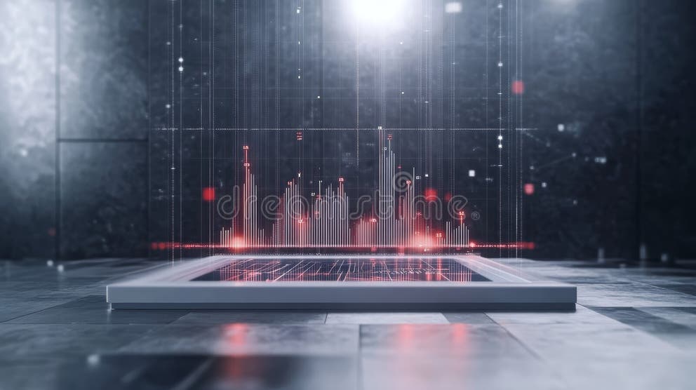 Futuristic Data Visualization in a Sleek Digital Environment with ...