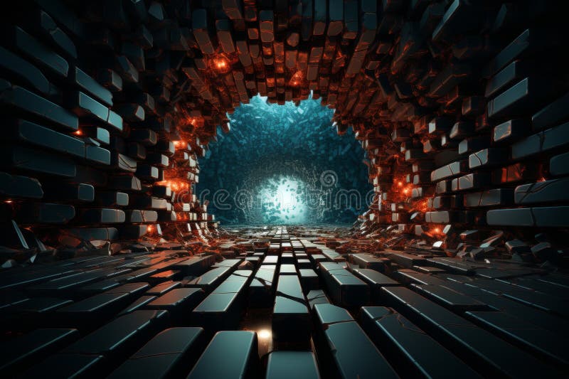 Futuristic Data Wave Breaking through Keyhole in Real Life Setting on ...