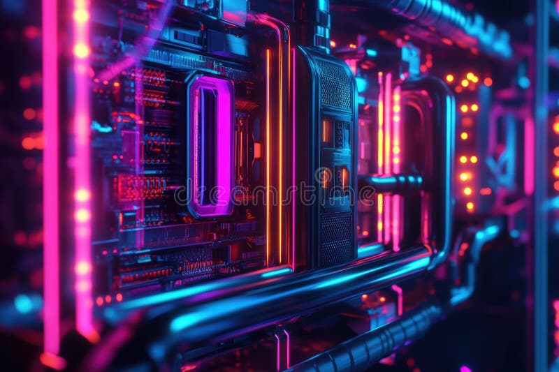 Futuristic Datacenter Interior Featuring Advanced Supercomputer Systems ...