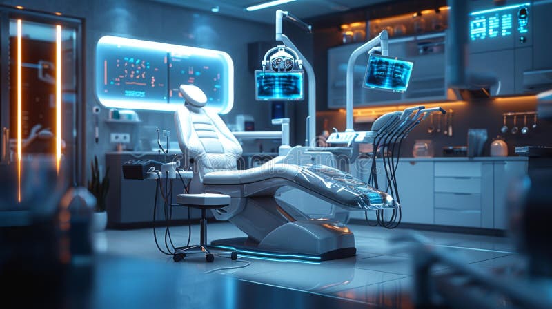 Futuristic Dental Office with Advanced Equipment, Generative AI Stock ...