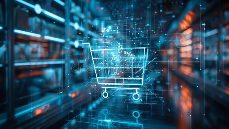 Futuristic Depiction of Artificial Intelligence Transforming the Retail ...