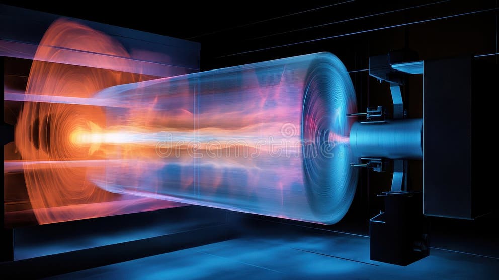 A Futuristic Depiction of a Plasma Engine Showcasing Energy Flow and ...