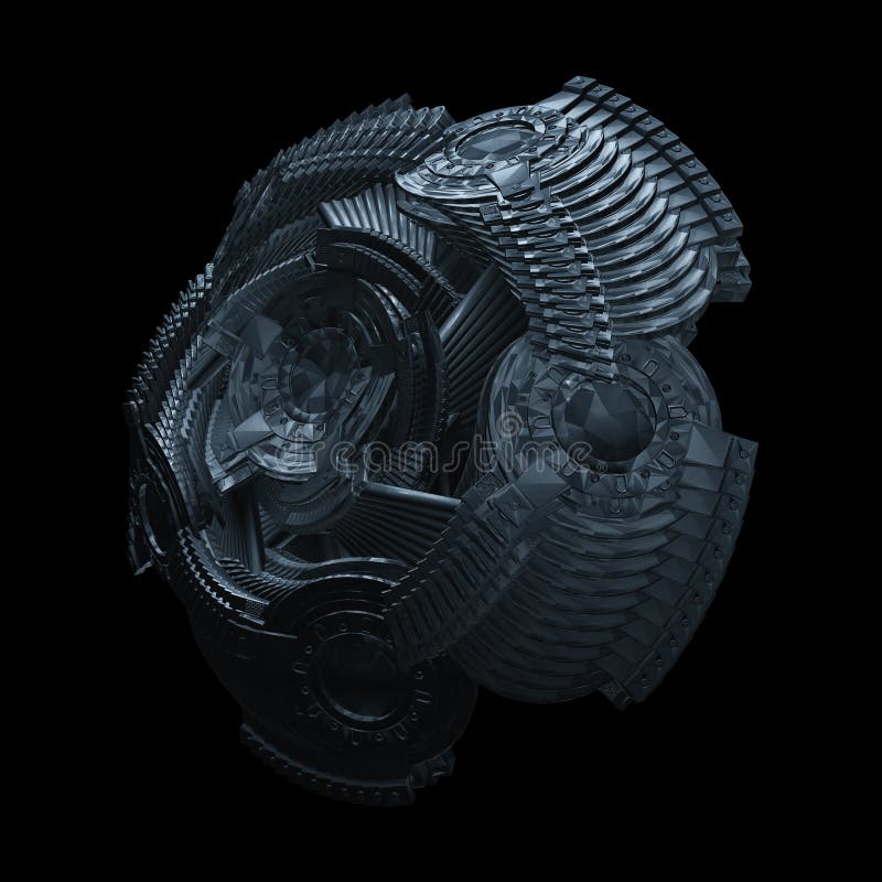 Futuristic Design for Alien Technology Isolated Stock Illustration ...