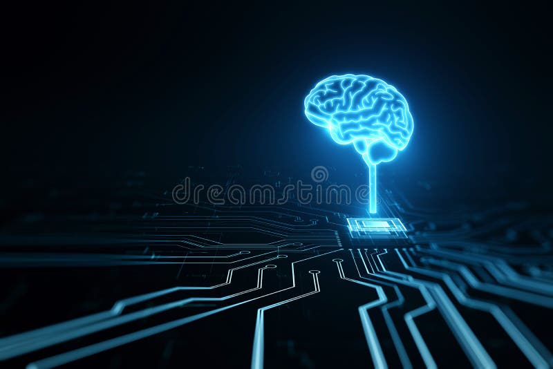 Futuristic Design of Artificial Intelligence Brain with Circuit Board ...