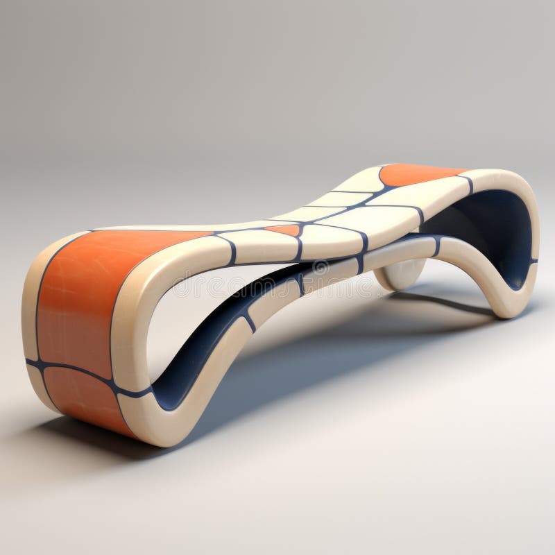 Futuristic Design Bench with Organic Synthesis and Aerospace Elements ...