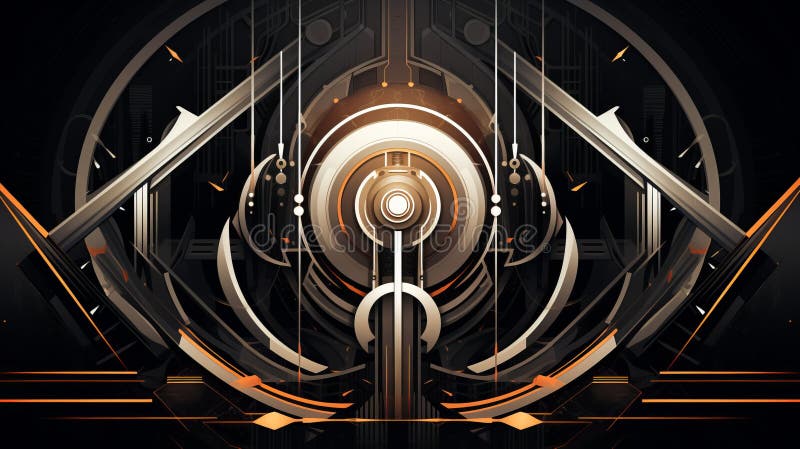 A Futuristic Design with a Circular Design on it Stock Illustration ...