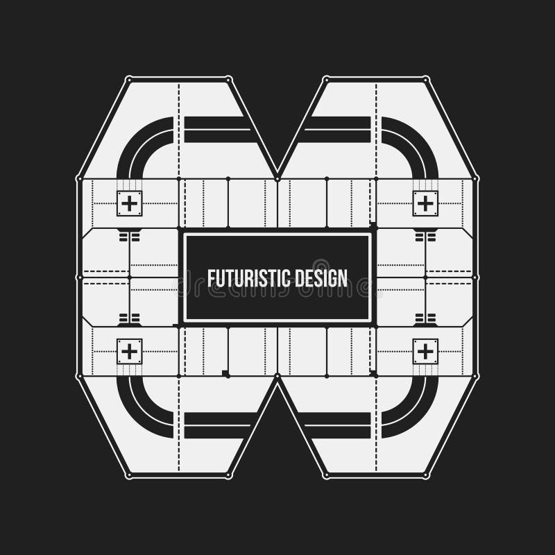 Futuristic Design Element Template Stock Vector - Illustration of ...