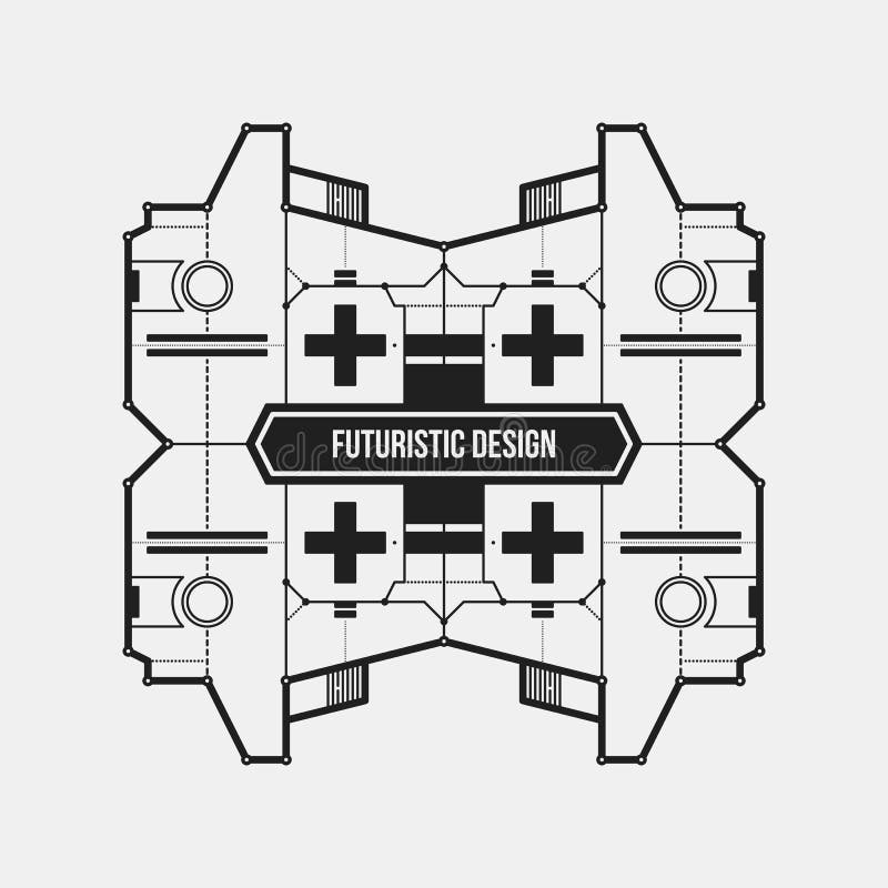 Futuristic Design Element Template Stock Vector - Illustration of ...