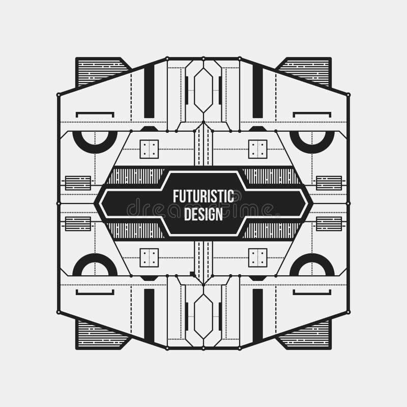 Futuristic Design Element Template Stock Vector - Illustration of ...
