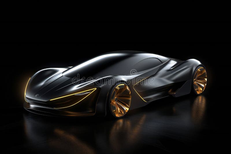 Futuristic Design of Fast Electric Super Car Concept Stock Illustration ...