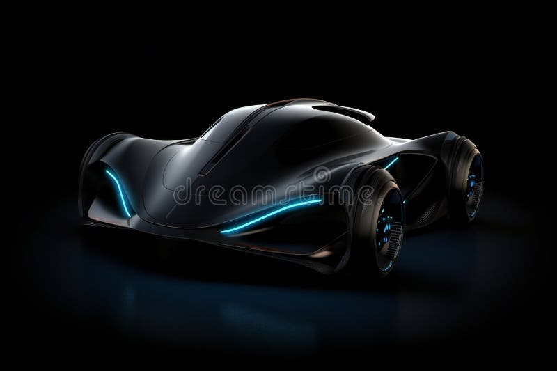 Futuristic Design of Fast Electric Super Car Concept Stock Illustration ...