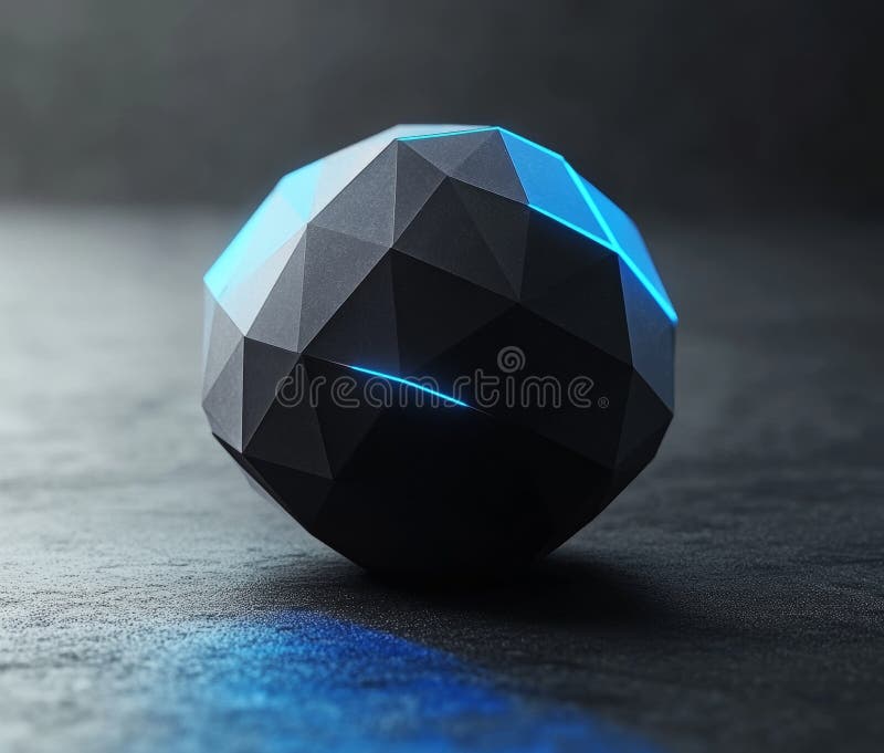 A Futuristic Design Featuring an Abstract 3D Rendering of a Low Poly ...