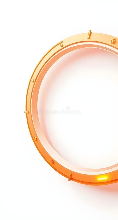 Abstract Futuristic Orange 3D Circle. Vector Art Background Stock ...