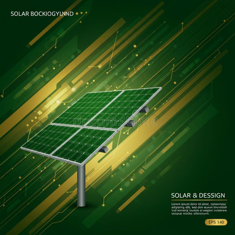 Futuristic Design Featuring a Solar Panel Structure with Four ...