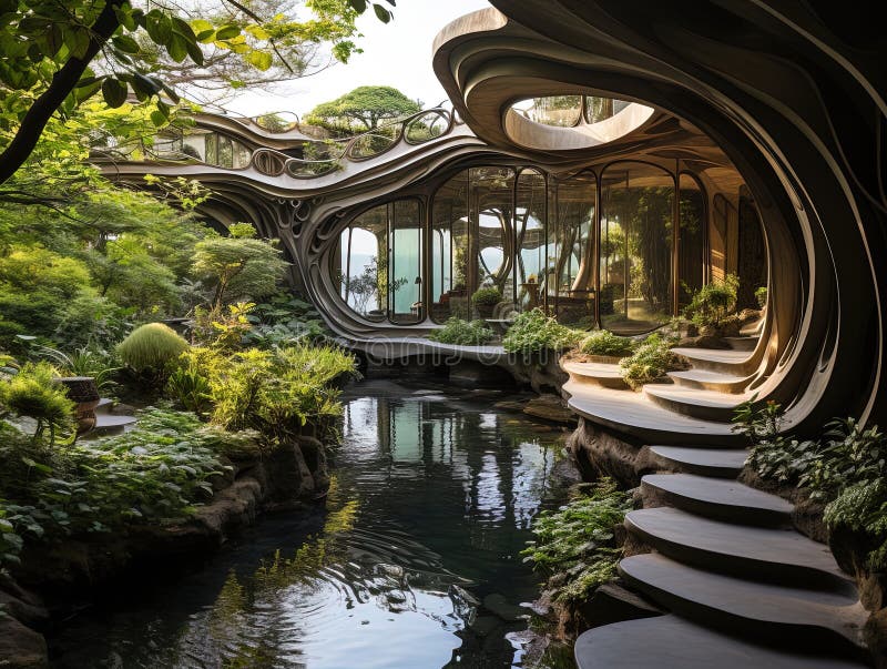 A Futuristic Design of a House with Organic Style and Integration with ...