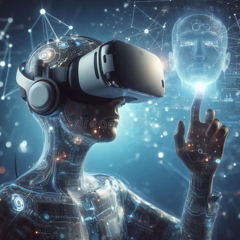 Futuristic Design of Smart Learning with V R Headset Ai Ai Generated ...