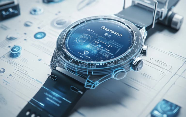 Futuristic Design of a Smartwatch Featuring Advanced Touchscreen ...