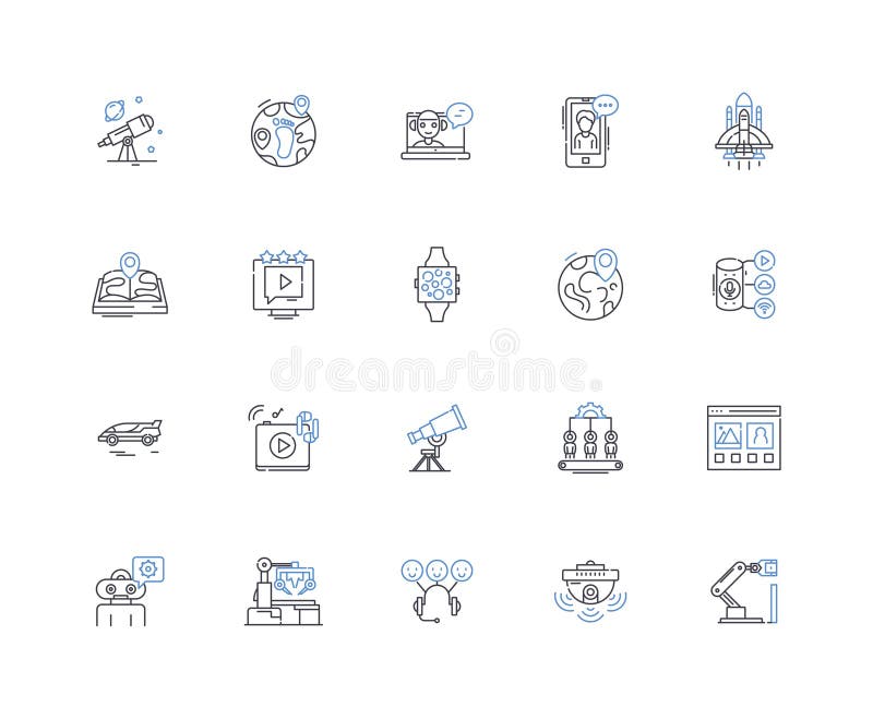 Futuristic Designs Line Icons Collection. Sleek, Innovative, Chic ... Futuristic Designs Line Icons Collection. Sleek, Innovative, Chic ...
