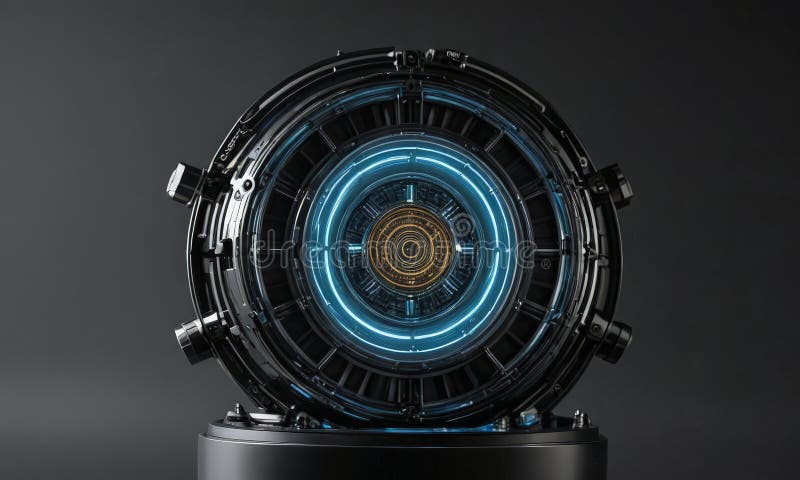 Circular Futuristic Device Stock Illustrations – 866 Circular ...