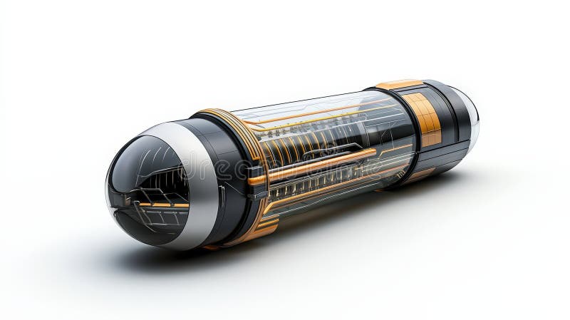 Futuristic Device Featuring Sleek Design Transparent Casing and ...