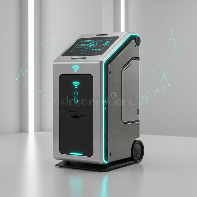 A Futuristic Device Featuring a Sleek, Rectangular Design with Metallic ...