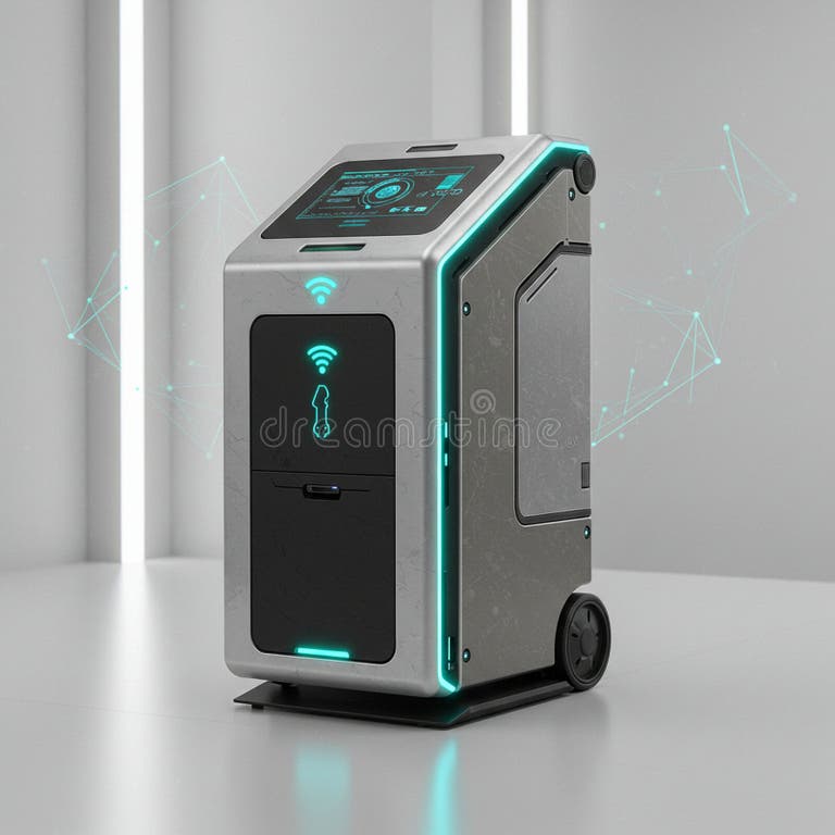 A Futuristic Device Featuring a Sleek, Rectangular Design with Metallic ...