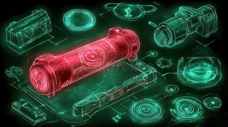 Futuristic Device Schematics Stock Photo - Image of tech, digital ...