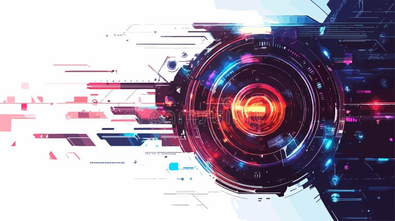 Futuristic Digital Abstract Art Vector Background for Technology ...