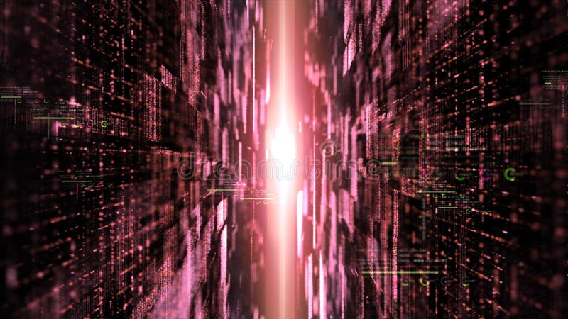 Futuristic Digital Abstract Matrix Particles Grid Stock Illustration ...