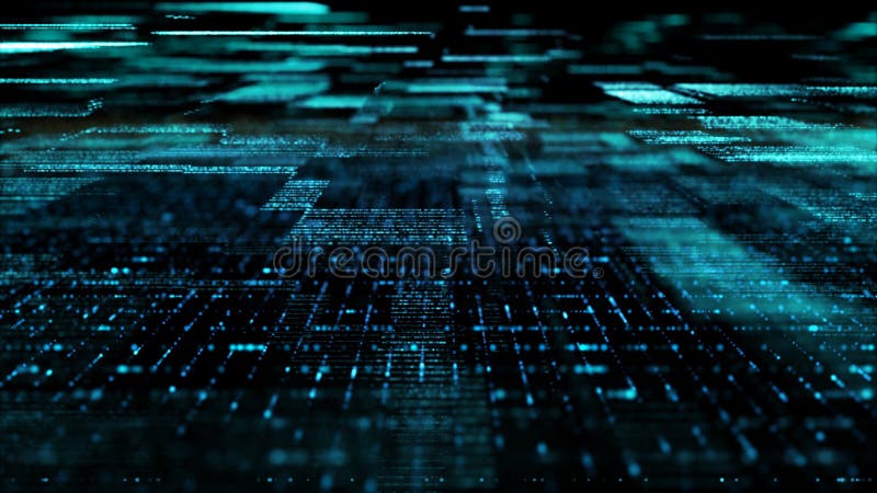 Futuristic Digital Abstract Matrix Particles Grid Stock Illustration ...