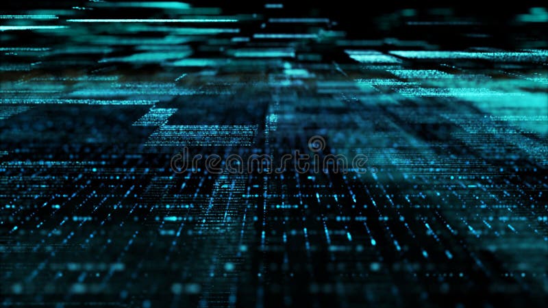 Futuristic Digital Abstract Matrix Particles Grid Stock Illustration ...
