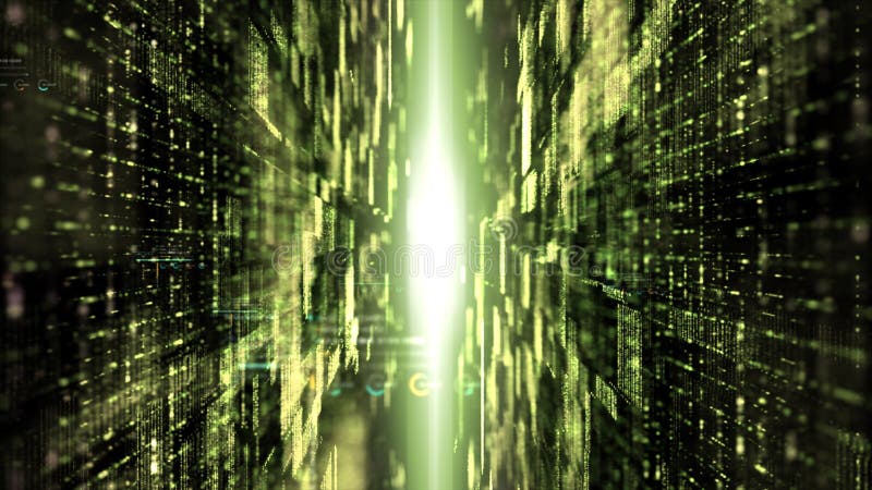 Futuristic Digital Abstract Matrix Particles Grid Stock Illustration ...