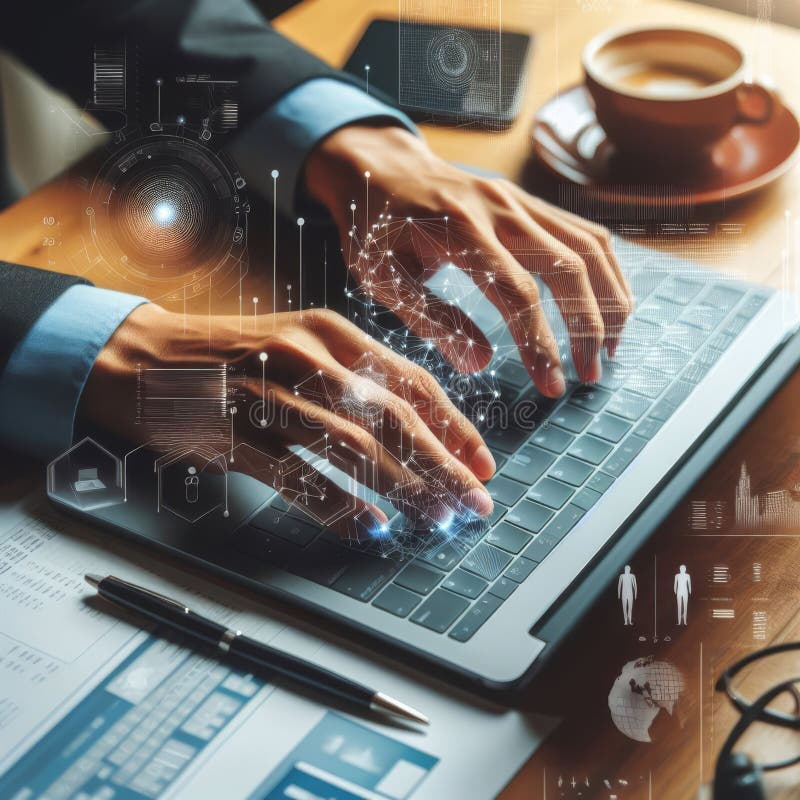 Futuristic Digital Analysis Stock Photo - Image of innovation, internet ...