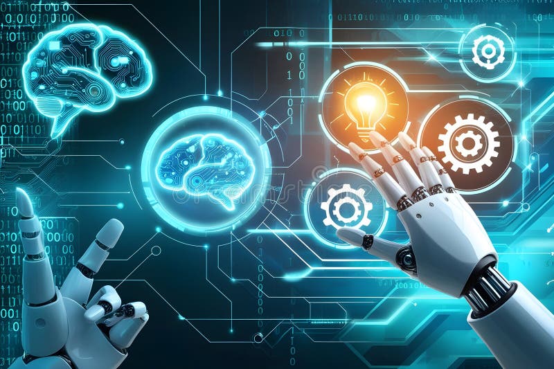 A Futuristic Digital Art Composition Showcasing the Theme of Artificial ...