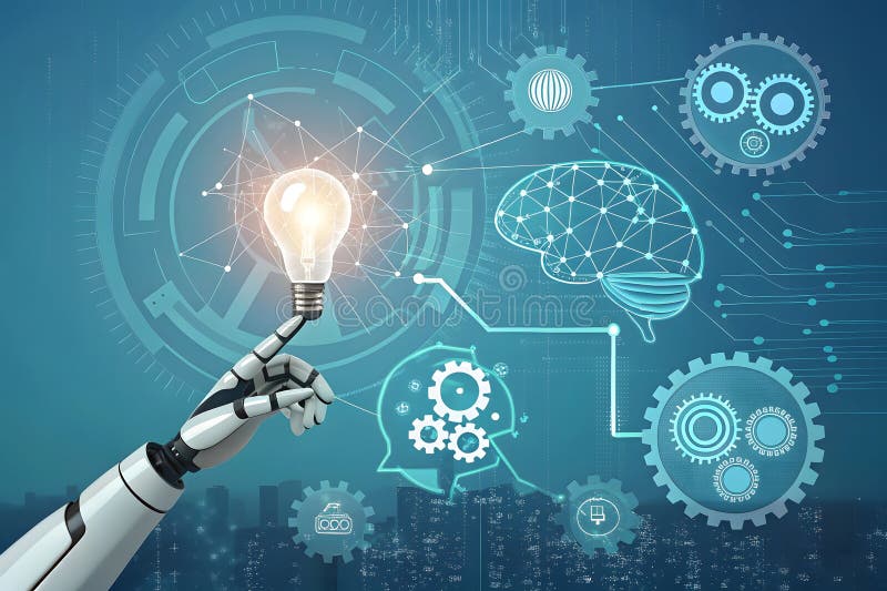 A Futuristic Digital Art Composition Showcasing the Theme of Artificial ...