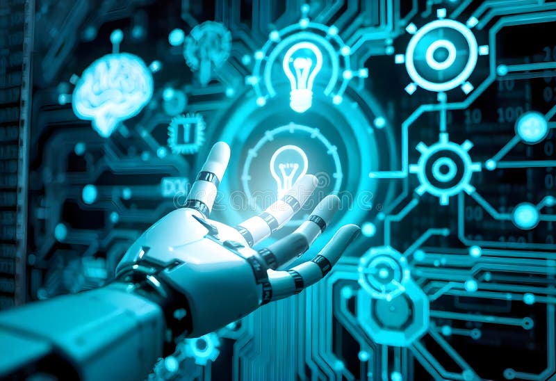 A Futuristic Digital Art Composition Showcasing the Theme of Artificial ...