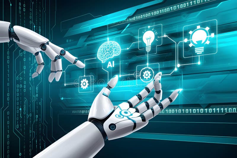 A Futuristic Digital Art Composition Showcasing the Theme of Artificial ...