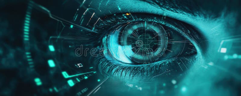 Futuristic Digital Art of an Eye Showcasing Advanced Biometric ...