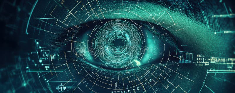 Futuristic Digital Art of an Eye Showcasing Advanced Biometric ...