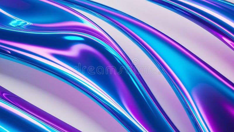 Futuristic Digital Art Featuring Abstract Tech Waveforms in Neon Blue ...