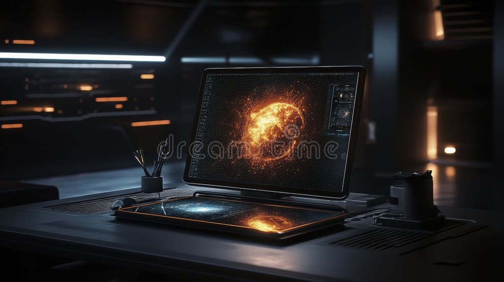 Futuristic Digital Art Showcase Abstract Designs in Modern Tech ...