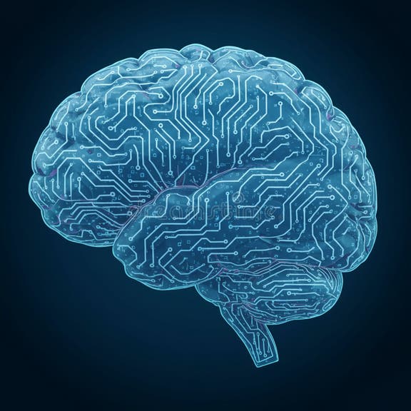 Futuristic Digital Artwork Depicting a Translucent, Blue-tinted Human ...