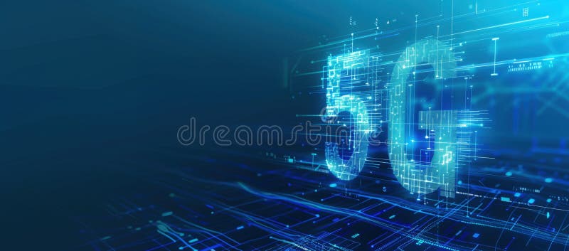 Digital Visualization of 5G Technology Concept Stock Illustration ...