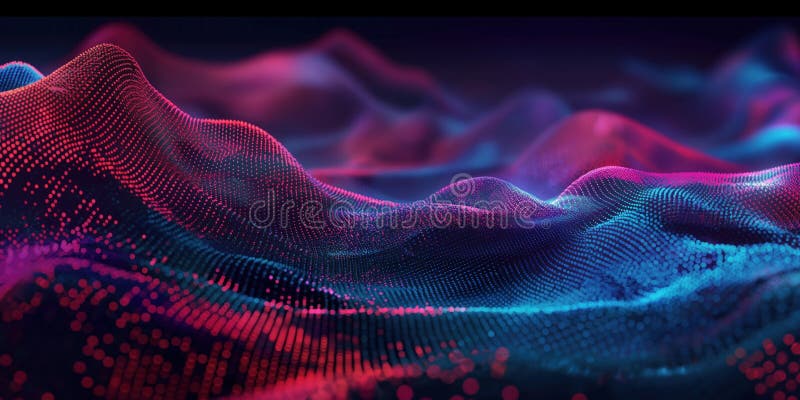 Futuristic Digital Background with Complex 3D Geometric Shapes. Big ...