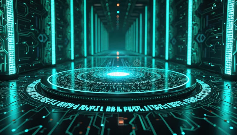 Futuristic Digital Background Ideal for Tech Operations Data Transmission AI Neural Networks ...