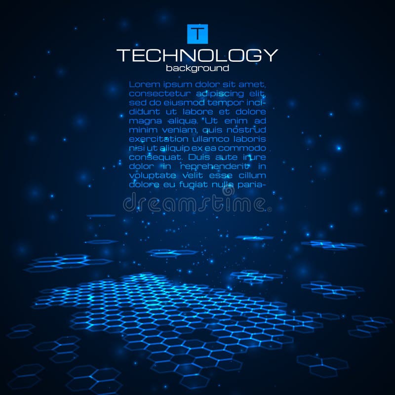 Futuristic Digital Background with Space for Text. Stock Vector ...