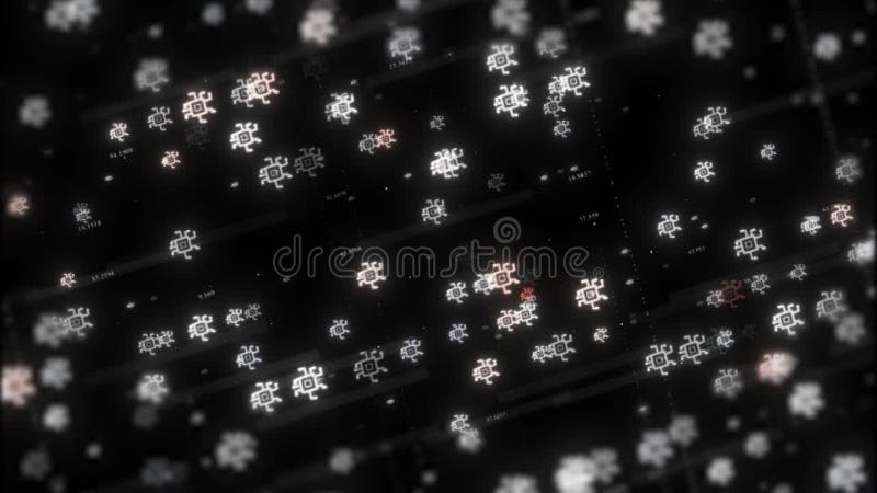 Futuristic Digital Big Data Background, Binary Code Animation Background. Digital Data Analysis ...