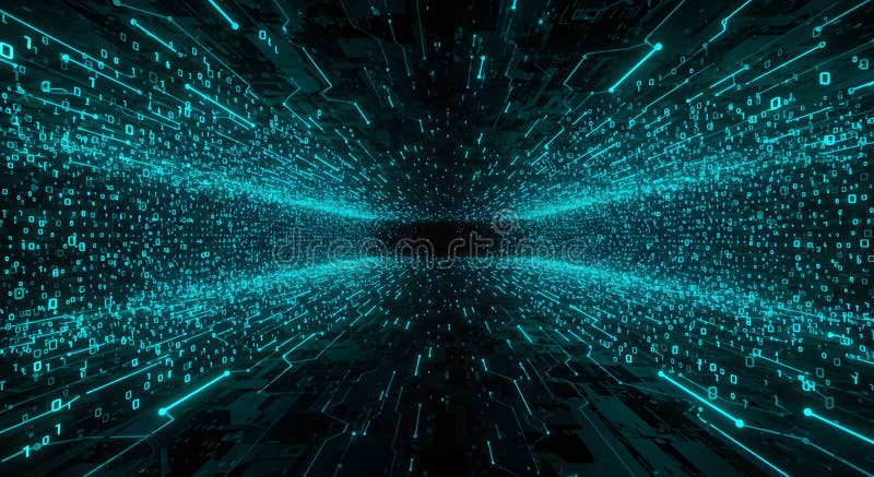 A Futuristic Digital Binary Code Matrix Background Stock Image - Image of font, colors: 369026039