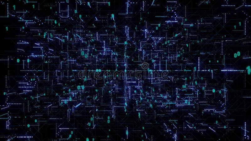 Futuristic Digital Binary Number Hi Technology Structure Big Data ...