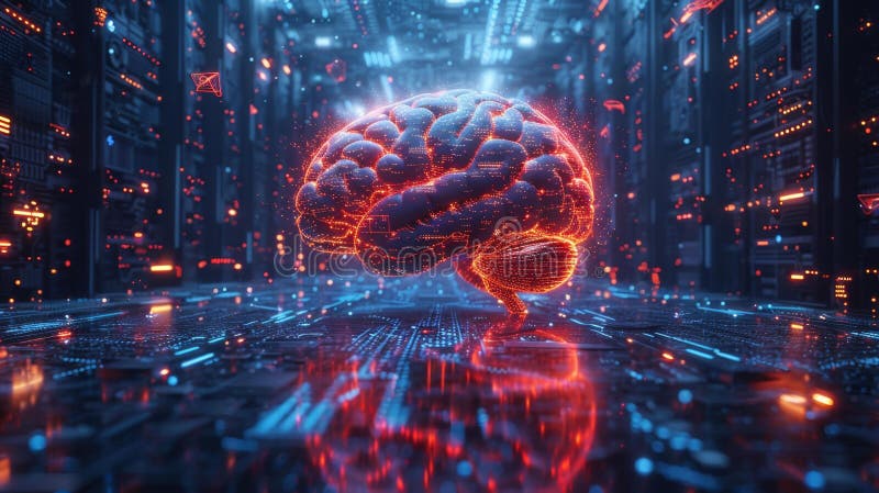 Futuristic Digital Brain in a High-tech Environment - Generative Ai ...